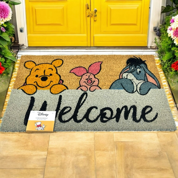 Disney | Accents | Disney Winnie Pooh Piglet Eeyore Welcome Coir ...